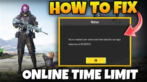 How To Fix Youve Reached Your Online Time Limit Today Problem Bgmi Time Limit Fix Youtube