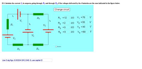 solved 23 calculate the current i1 in amperes going