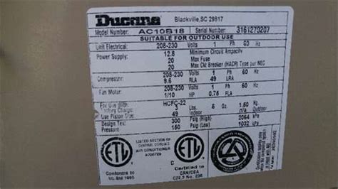 Ducane Model Number Lookup Gas Furnace