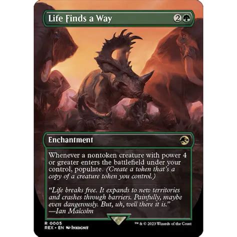 Mtg Rex Life Finds A Way Universes Beyond Jurassic World Collection