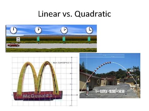 linear vs quadratic form of an equation individual