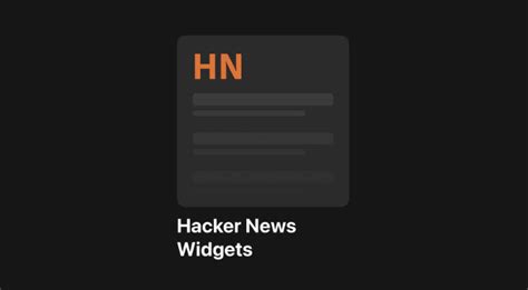 Hacker News Widgets For Ios Ipados And Macos
