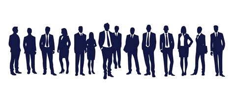 Business People Silhouette Set Business Man And Woman Silhouettes