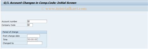 FSS4 SAP Tcode G L Account Changes In Company Code