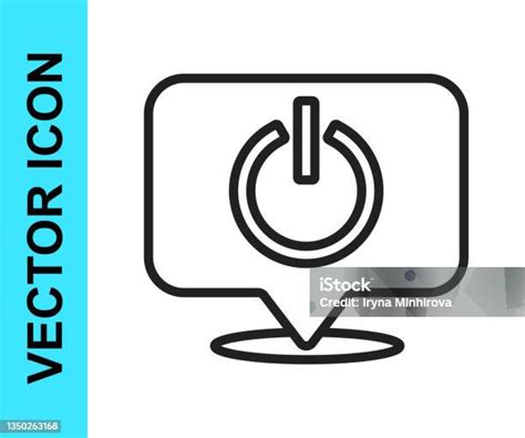 흰색 배경에 격리 된 검은 줄 전원 버튼 아이콘 기호를 시작합니다 벡터 개념에 대한 스톡 벡터 아트 및 기타 이미지 개념 검은색 누름 버튼 Istock