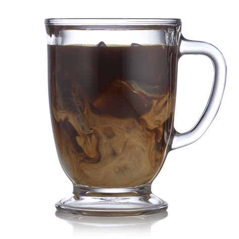 Libbey Kona Glass Coffee Mugs 16 Ounce Set Of 6