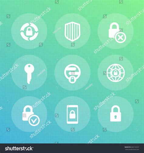 Security Icons Set Secure Transaction Online Stock Vector Royalty Free 606153227 Shutterstock