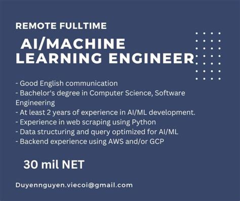 duyen nguyen on linkedin [remote fulltime] ai machine learning engineer salary 30m net no tax
