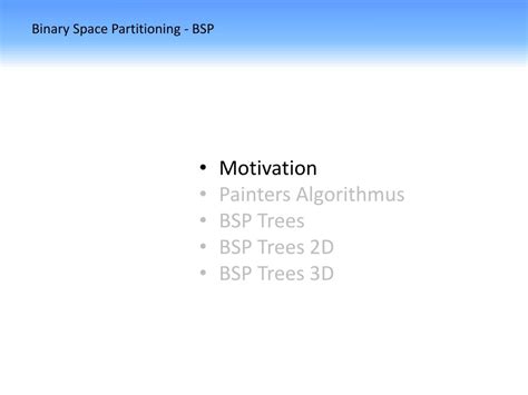 Ppt Bsp Binary Space Partitioning Powerpoint Presentation Free Download Id4943041