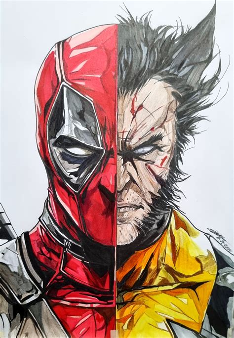 Deadpool And Wolverine Drawing