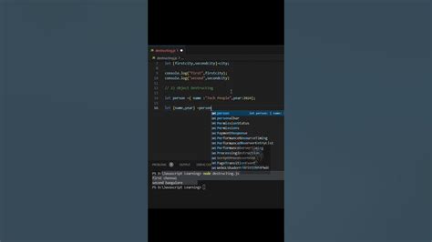 Destructing In Javascript Object Youtube