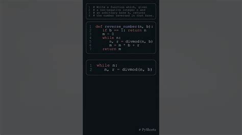Reversing A Number In Any Base In Python Python Coding Programming Youtube