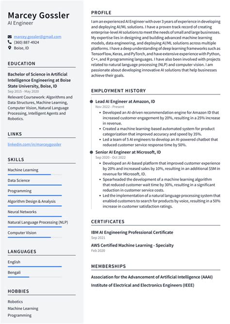 Apple Ai Engineer Resume Examples Resumecat