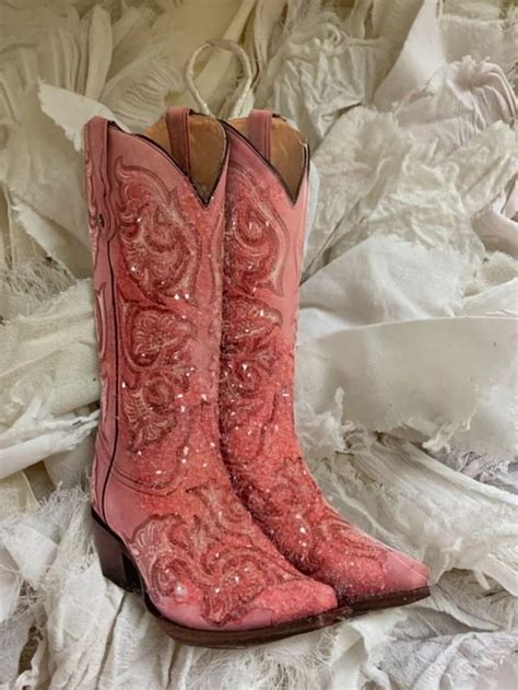 Cowgirl Boot Ornament Pink And Four Matching Tags You Will Receive A