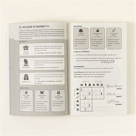 Uncommon Goods Murdle Detective Puzzle Book Puzzle Book