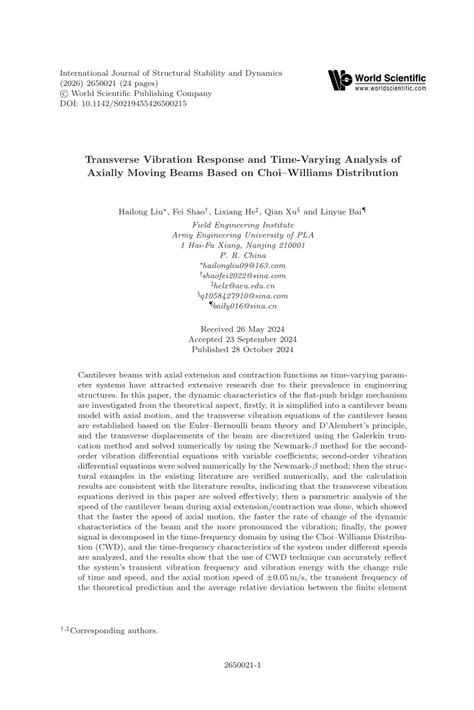 Transverse Vibration Response And Time Varying Analysis Of Axially