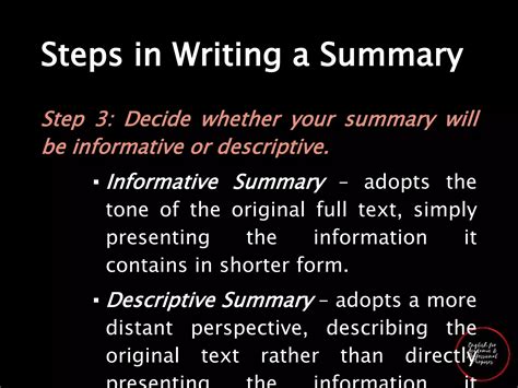 EAPP Summarizing Techniques Pptx
