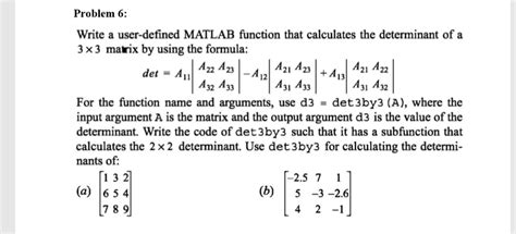 Solved Problem 6 Write A User Defined Matlab Function That