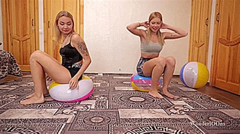 Girls Sit Pop Balls Wonderloons Clips4sale