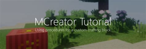 Tutorial Custom Crafting Machine Block Mcreator