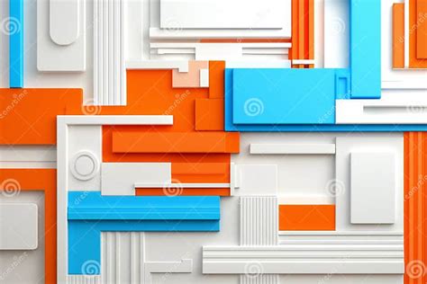 Abstract Geometric Shapes Forming An Intriguing Pattern On A Building Facade Concept Of