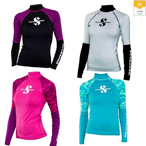 Scubapro Capped Sleeve Womens Rash Guard Upf50 Canoeing Sports