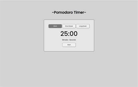 Pomodoro Timer Using Html Css And Javascript With Source Code