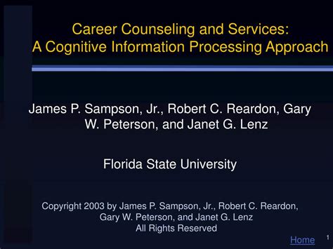 Ppt Career Counseling And Services A Cognitive Information Processing Approach Powerpoint