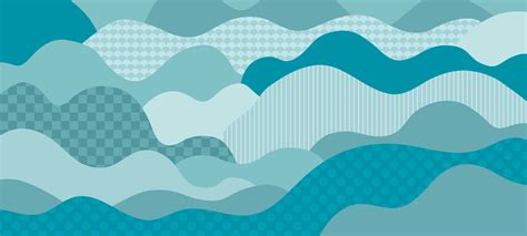Sea Waves Pattern Abstract Wave Background Blue Water Wave Line Deep Sea Pattern Background