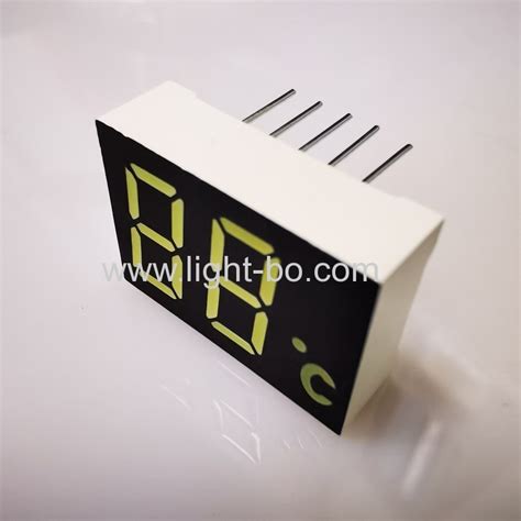 Custom Ultra White Dual Digit 0 47 7 Segment Led Display Common Cathode For Temperature