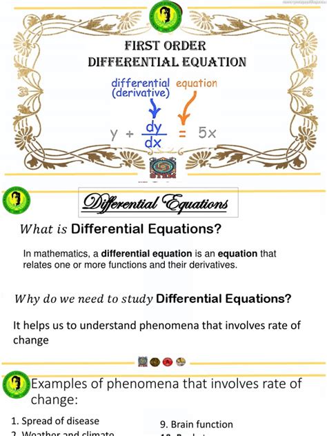 First Order Differential Equation Pdf Differential Equations