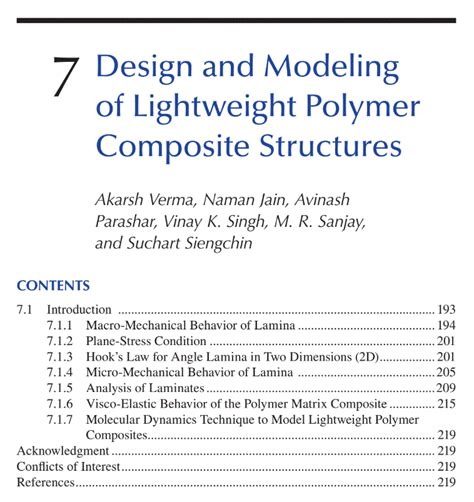 Pdf Design And Modeling Of Lightweight Polymer Composite Structures