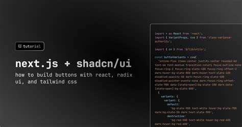 How To Build A Button With Nextjs And Shadcnui