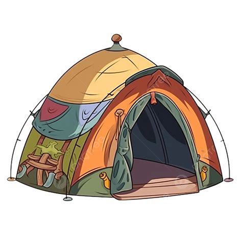 텐트 만화 계층화 된 색상 아름다운 텐트 아름다운 만화 텐트 Png 일러스트 및 이미지 에 대한 무료 다운로드 Pngtree