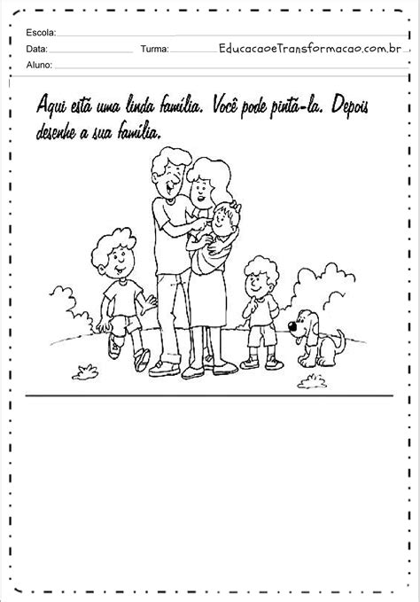 Atividades Sobre Família Para Imprimir Educação Infantil