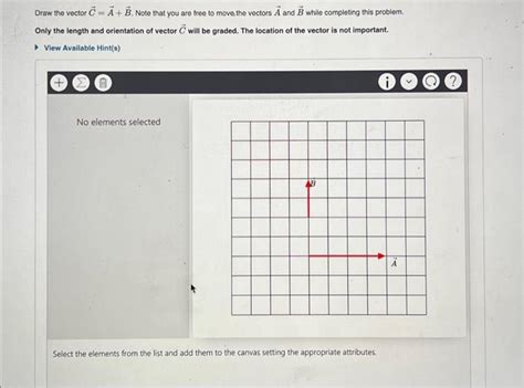 Solved Draw The Vector C A B Note That You Are Free To Chegg