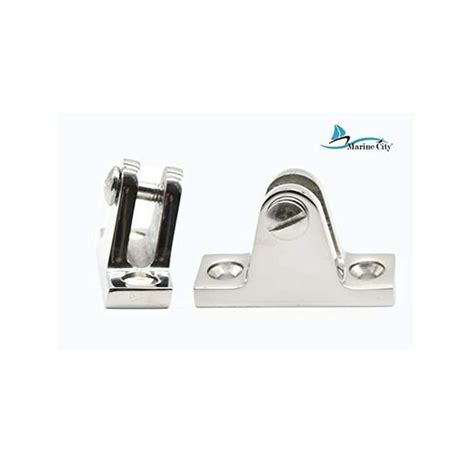 Marine City 316 Stainless Steel 80 Degree Base Deck Hinge For Bimini