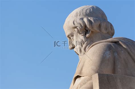 经典柏拉图雕像高清摄影大图 千库网