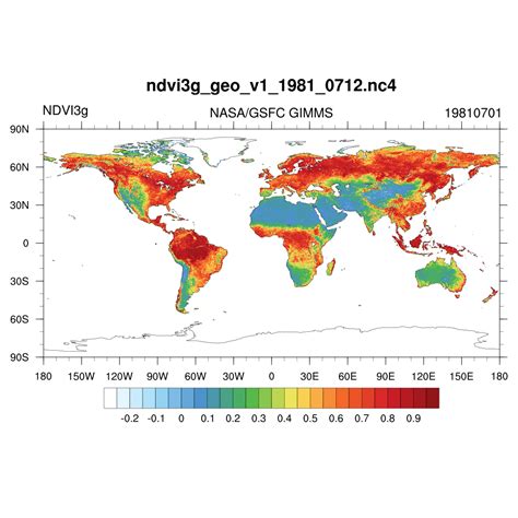Ndvi Normalized Difference Vegetation Index 3rd Generation Nasa Gfsc