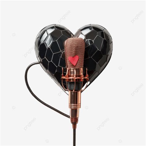 현대적인 디자인의 하트 모양 마이크 마이크로폰 하트 모양의 파란색 Png 일러스트 및 이미지 에 대한 무료 다운로드 Pngtree