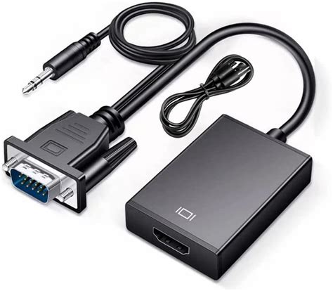 Vga To Hdmi 1080p Adapter With 3 5mm Audio Output Jack
