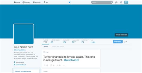 Twitter Layout Template