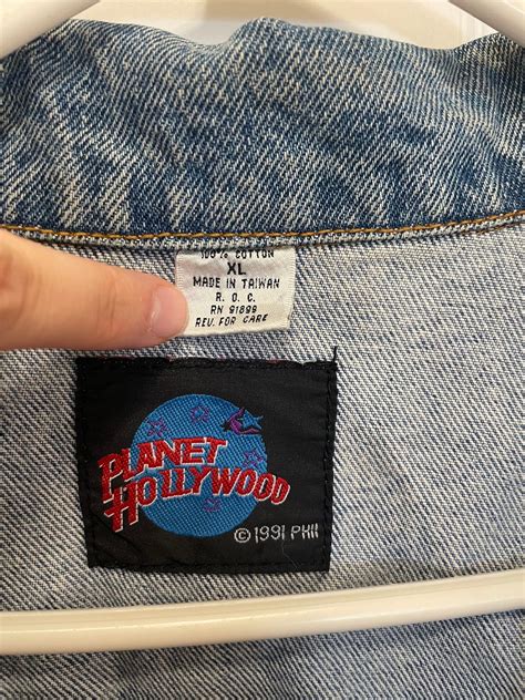 Vintage 1991 Planet Hollywood Reno Jean Jacket Size Xl Button Up Etsy