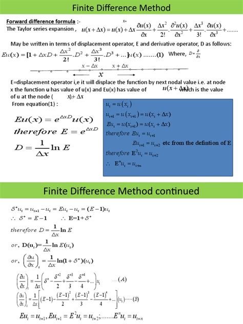 Finite Difference Method Pdf Finite Difference Differential Equations