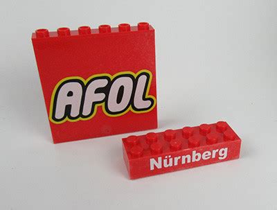 Lego Steindrucker / Marketing Bausteine. rote Teile für große Minifig 40649