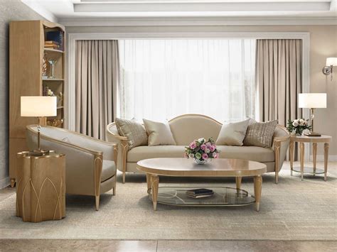 Michael Amini Villa Cherie Caramel Round Wood End Table N9008202 134 Topmodern
