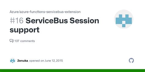 servicebus session support · issue 16 · azure azure functions