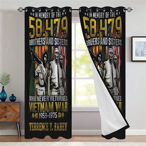 In Memory Of Vietnam War Window Curtains