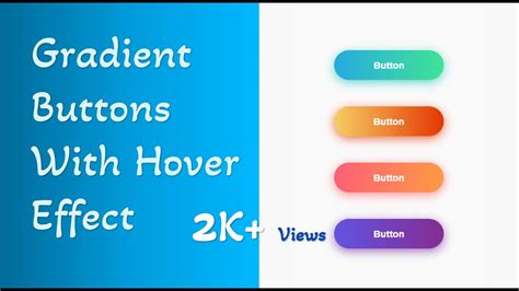 gradient buttons design with hover effect codenuts youtube