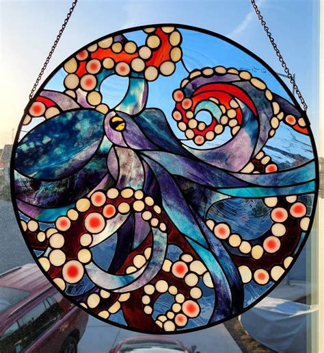 Stained Glass Octopus Etsy